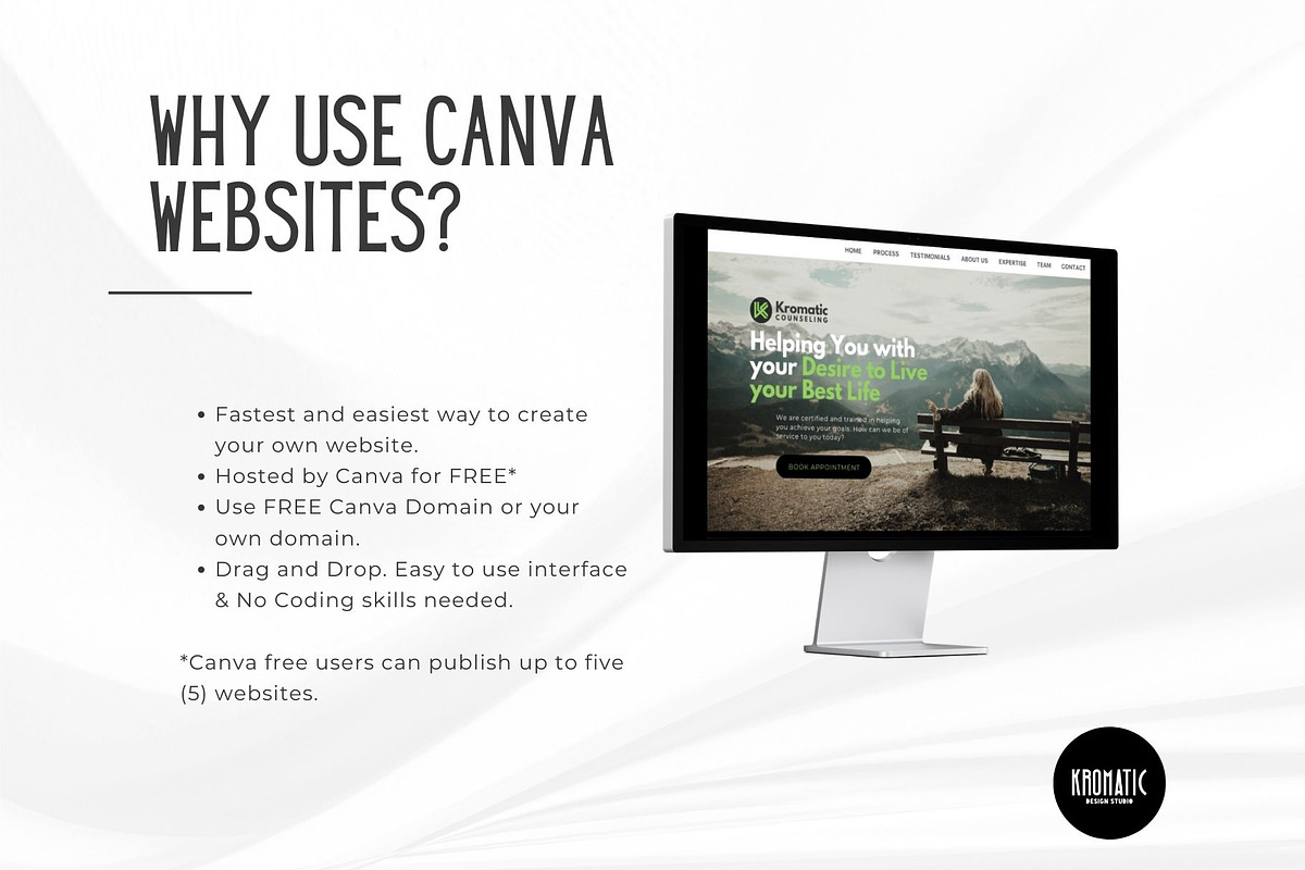 Counseling Canva Website Template