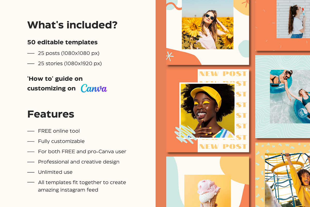 Colorful Instagram Template Canva