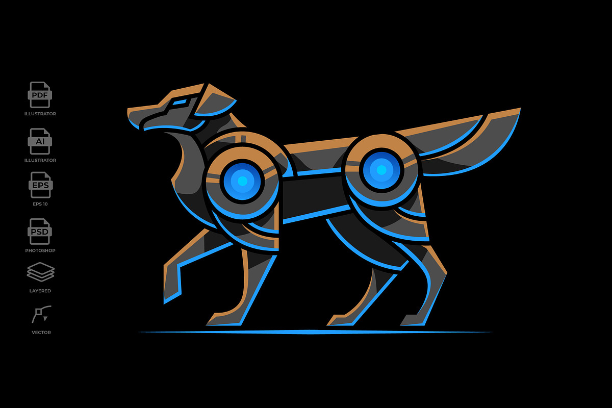 Modern Mecha Robotic Dog Logo Design, a Branding & Logo Template by ...