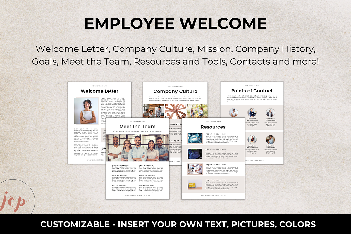 Employee Onboarding Handbook Guide, a Brochure Template by Julia On Purpose