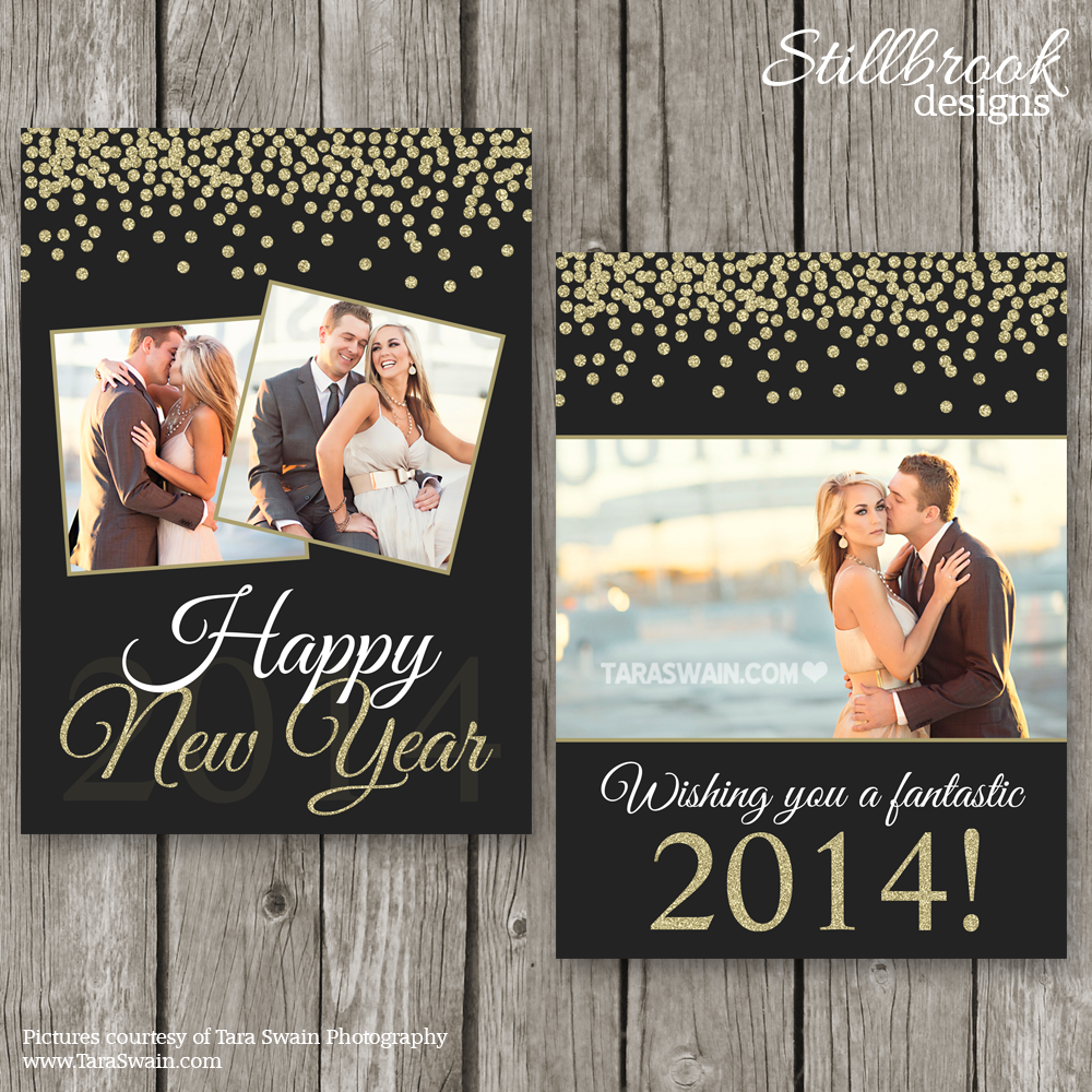 New Years Card Template Design, a Card Template by Stillbrook Designs ...