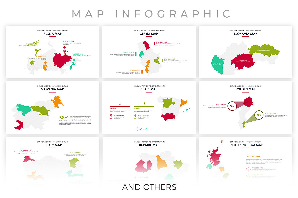 Editable Maps Pack PowerPoint, a Presentation Template by Digitcase x Wealthwells