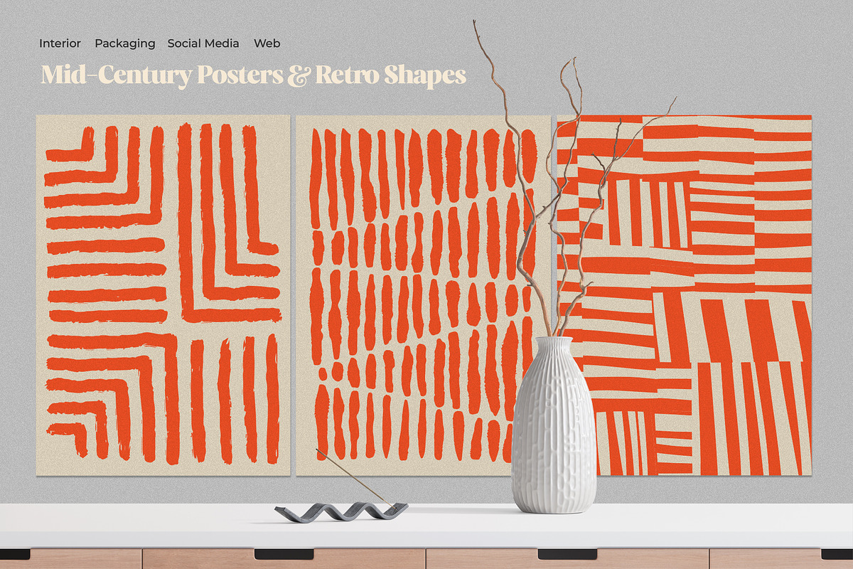 Mid-Century Posters & Retro Shapes