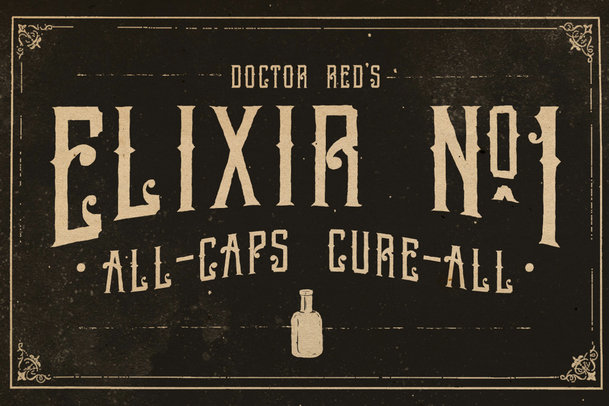 Elixir No1, a Font by the Red Rocket Rebellion