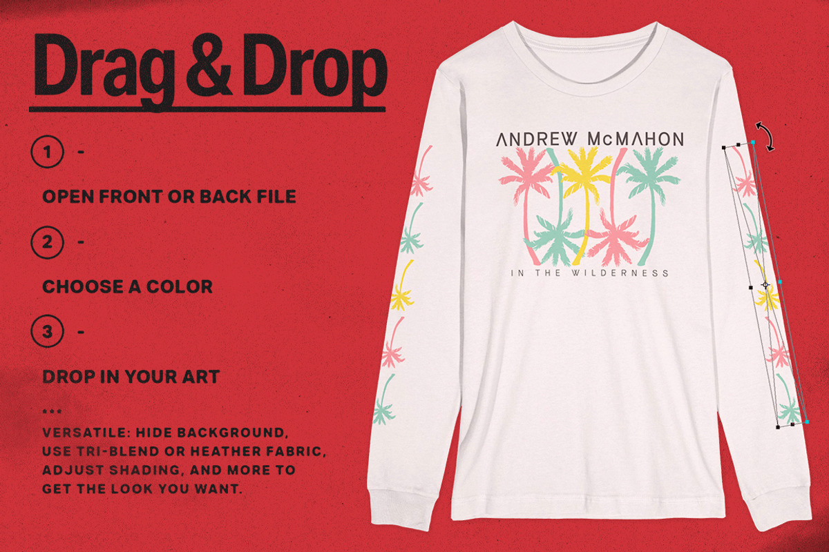 Long Sleeve Merch Mockup, a Merchandise Mockup by Brent Galloway