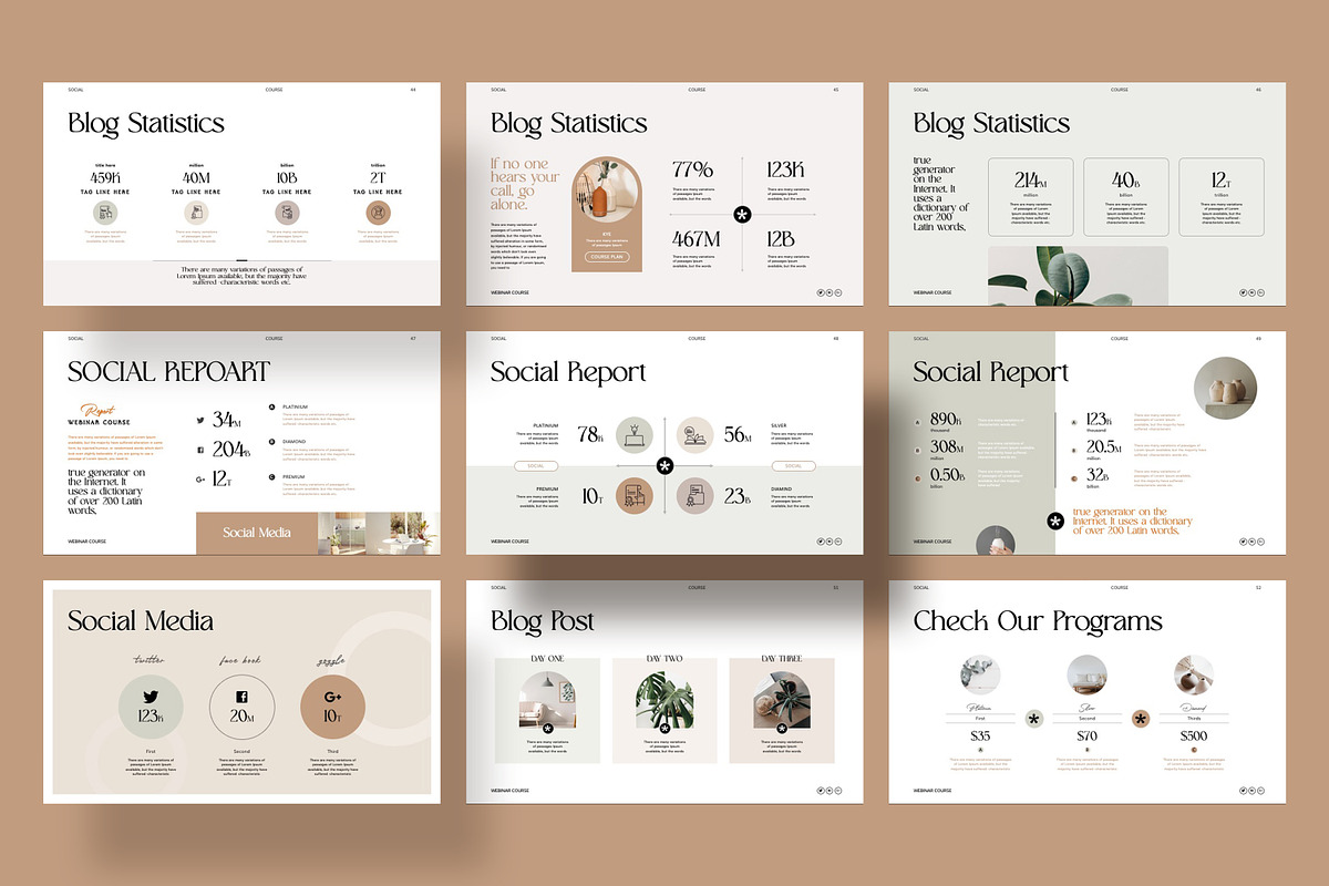 Webinar and Course Slides Template, a Presentation Template by ...