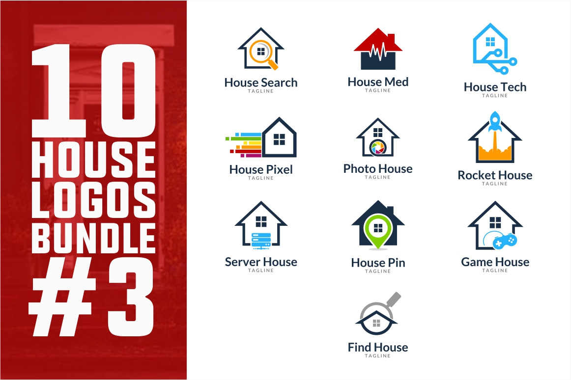 10 House Logo Bundle #3, a Branding & Logo Template by PutraCetol Studio