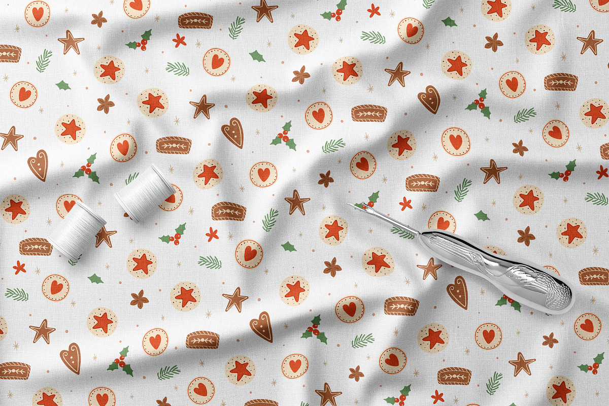 Vector Christmas gingerbread prints