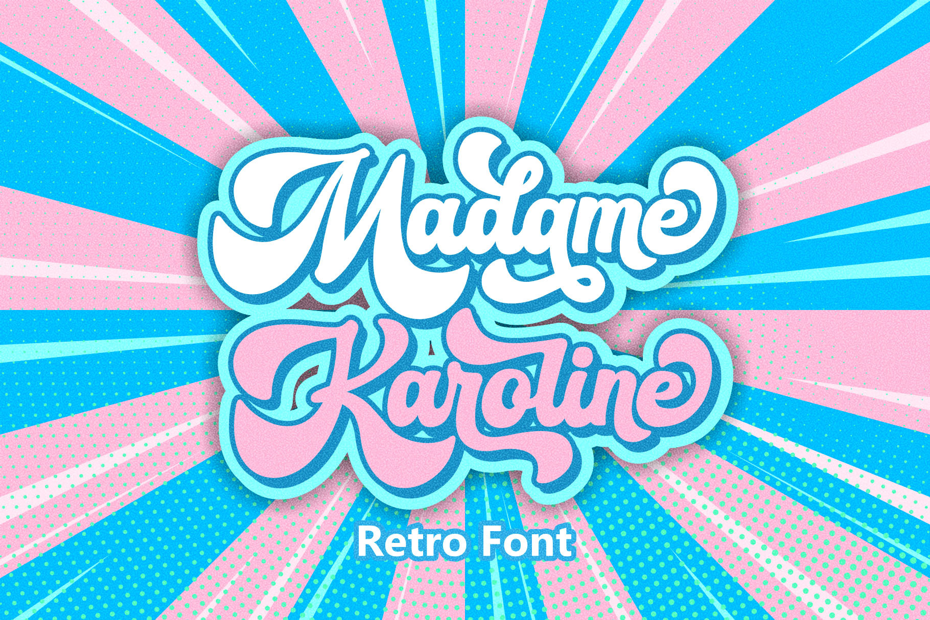 Madame Karoline | Cursive Retro Font