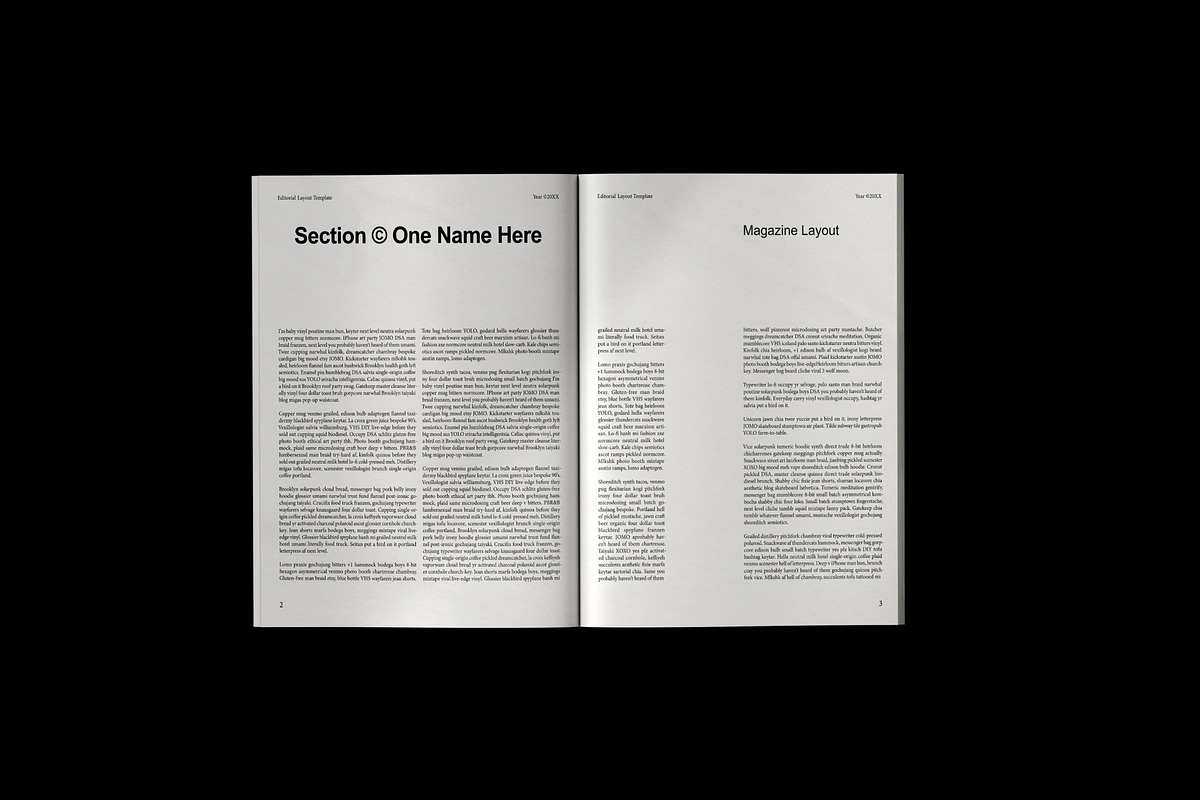 Minimalist Editorial Magazine Layout