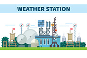 Weather station. Seasons, an Illustration by TastyVector