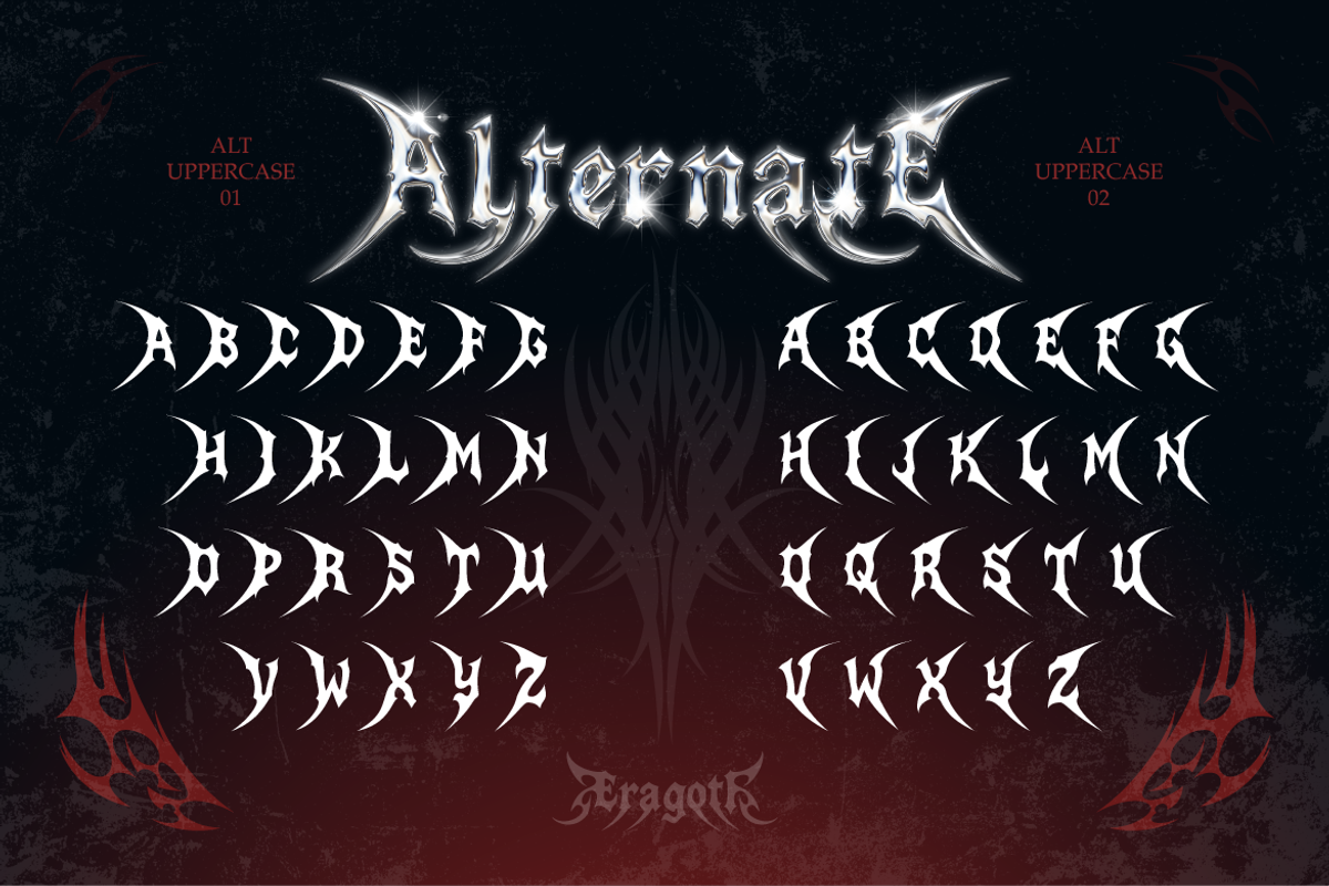 Eragoti - Tribal Metal Font