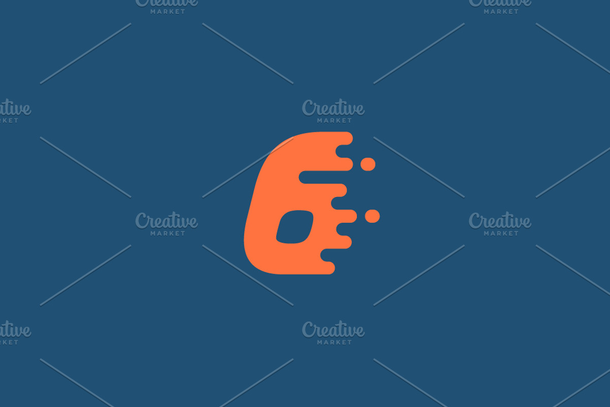 Six, number 6 logo design, a Branding & Logo Template by Bureau