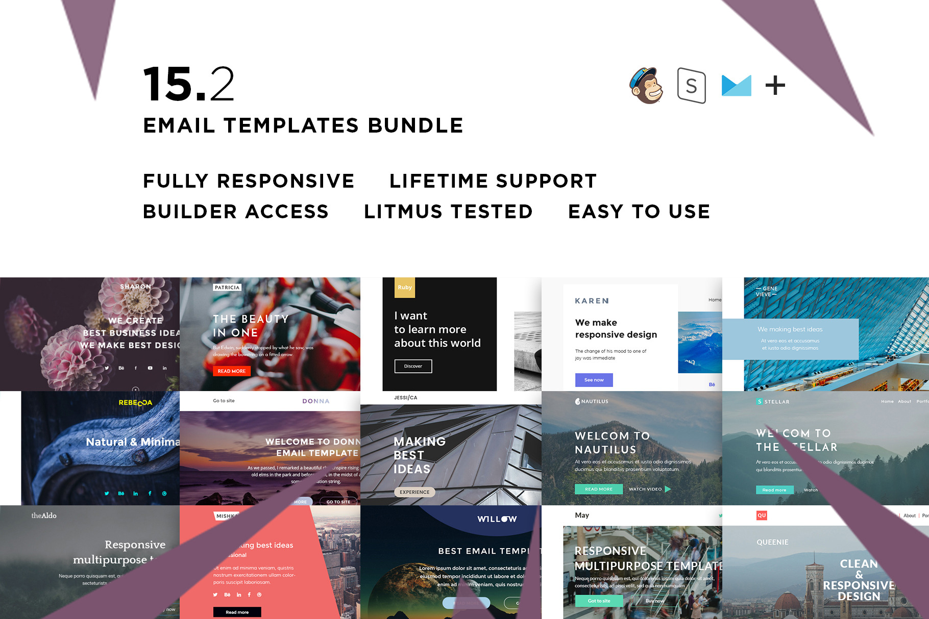 15 Email templates bundle II, an Email Template by ThemesCode