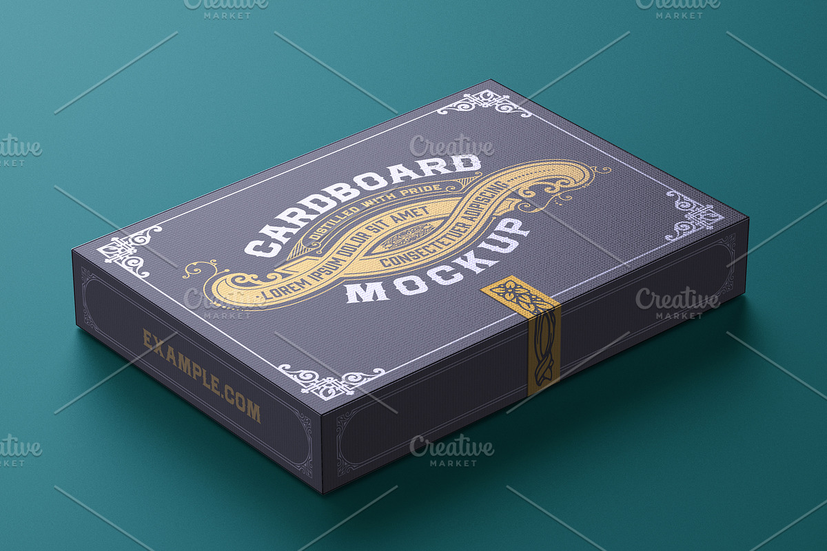 Flat Colored Box Mockup, a Product Mockup by OneVectorStock | Creative ...