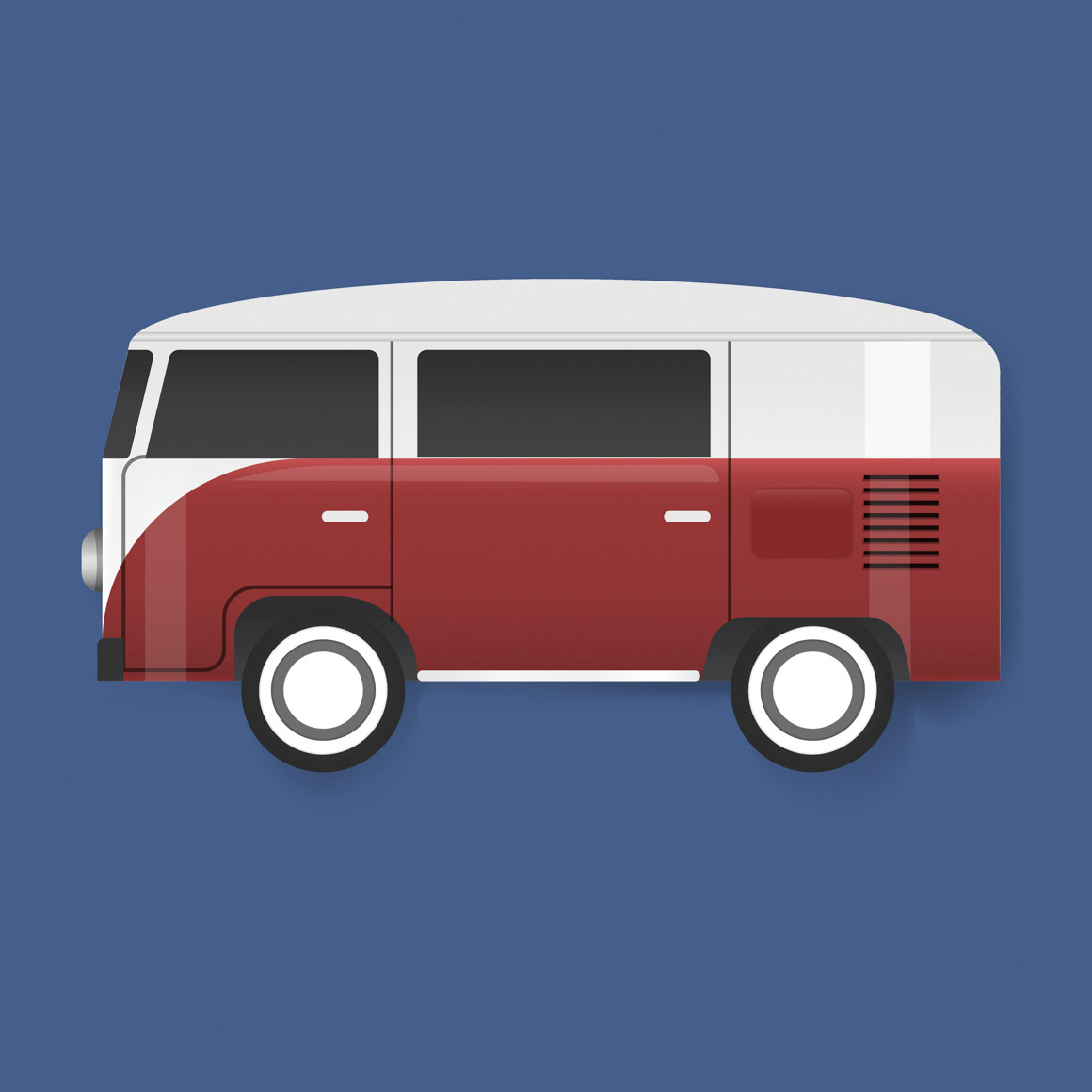 Red Van Car Vehicle Travel Graphic | Illustrations ~ Creative Market