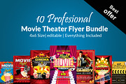 10 Movie Theater Flyer Bundle Vol:01, a Flyer Template by Psd Templates