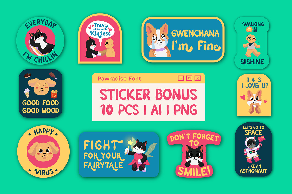 Pawradise Cute Bubbly Display Typeface