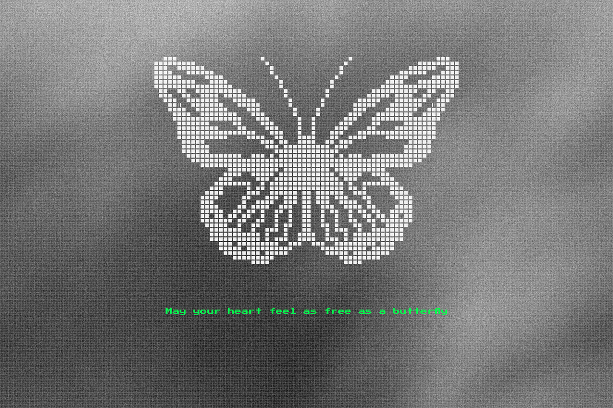 Vintage Vector Pixel Crochet Lace