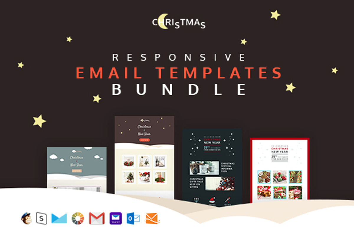 Christmas — 4 holiday emails, an Email Template by ThemesCode