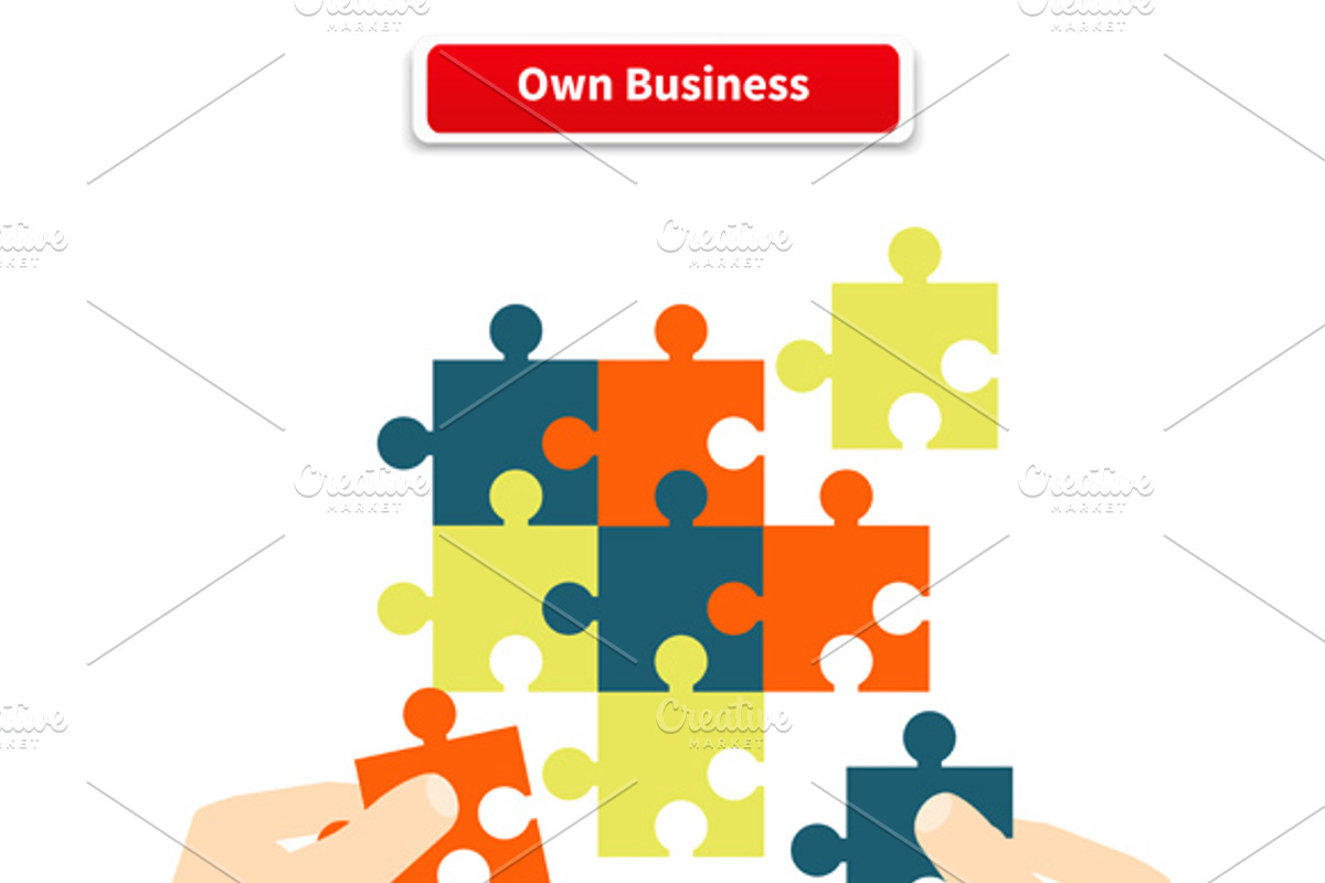 Creating or Building Own Business, a Work Illustration by robuart ...