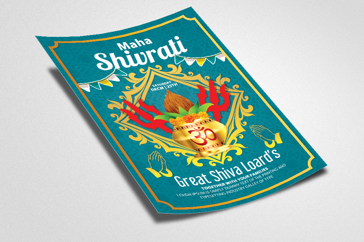 Shivrati Hindu Event Flyer Template, a Flyer Template by Psd Templates
