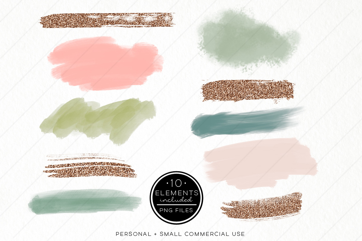 Paint Stroke Clip Art Set, an Object Graphic by TWG Designs