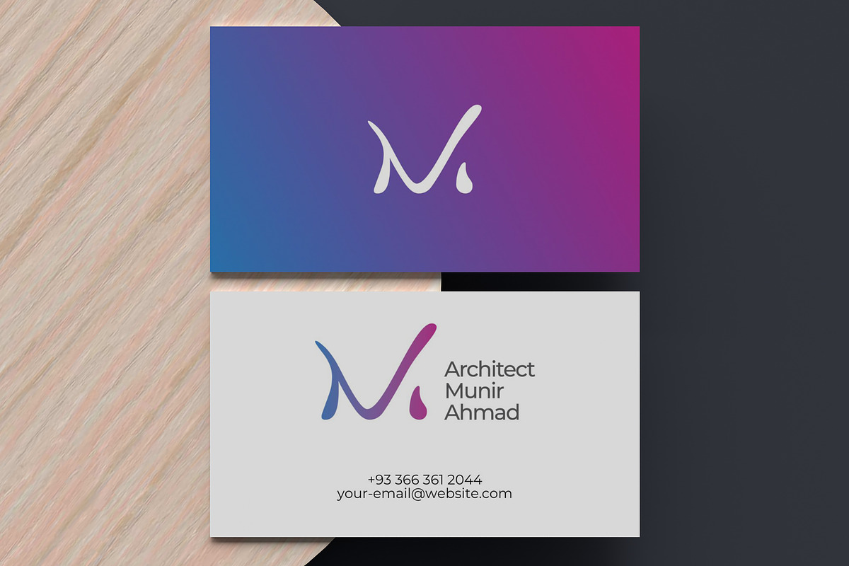 Smooth Gradient Business Card Template | Creative Market