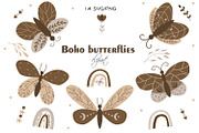 Bohemian butterflies clipart, an Animal Illustration by SleptArt