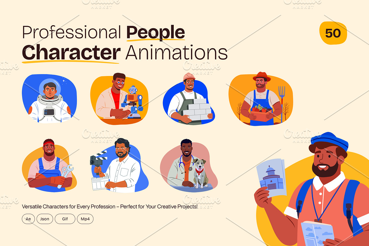Animated Professions People
