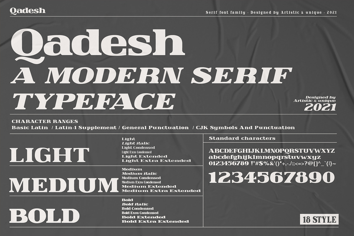 Qadesh - Serif font family
