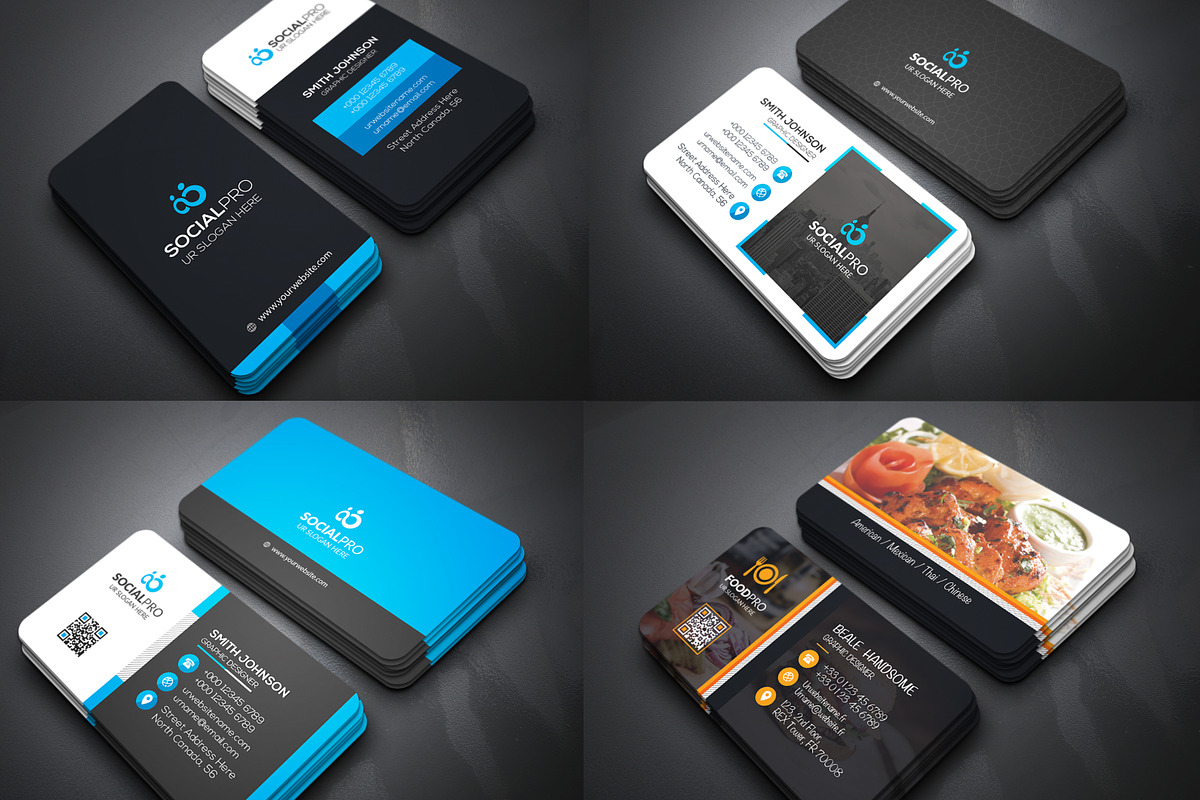 Full & Finel Business Cards Bundle, a Business Card Template by ...