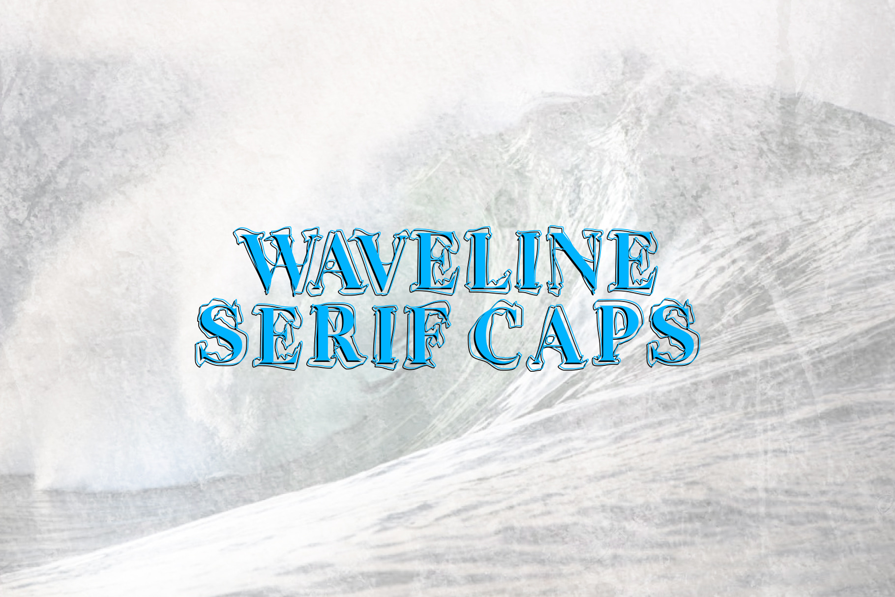 Waveline Serif Caps Font, a Serif Font by Nickhard
