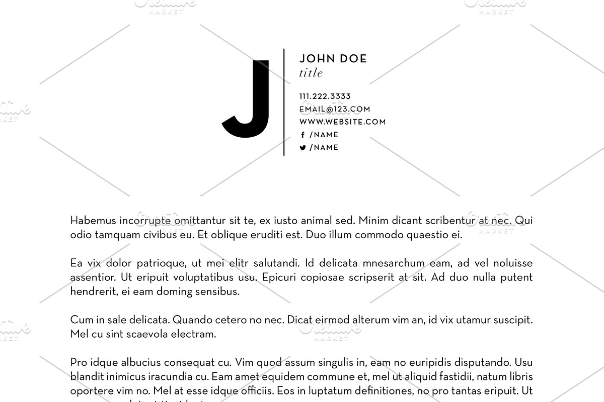The Initial - Letterhead Template, a Stationery Template by ...
