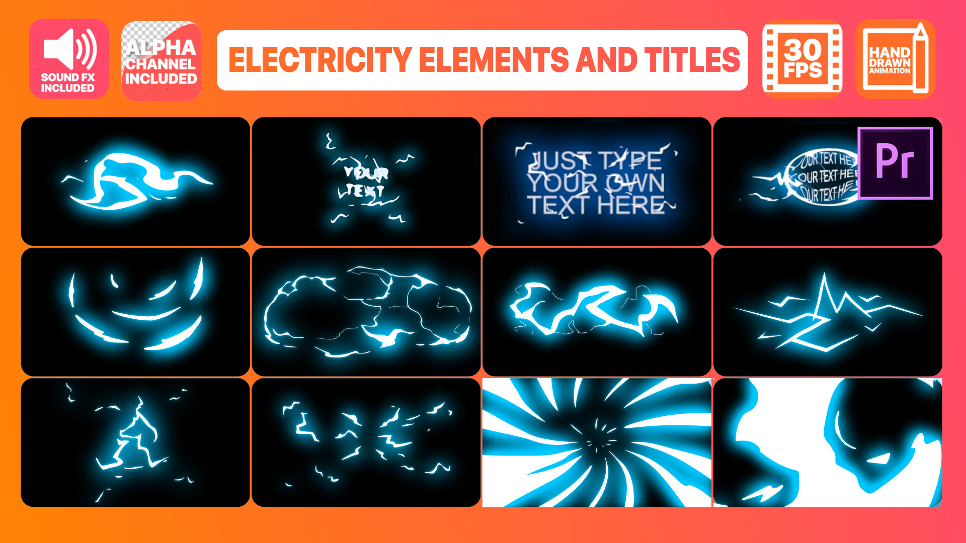 Electricity Elements And Titles, a Templates & Theme by FlashFXbox