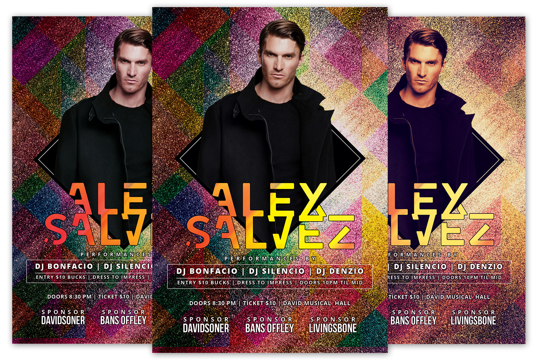 DJ Colors Flyer, a Flyer Template by KiraYamato Design Studio