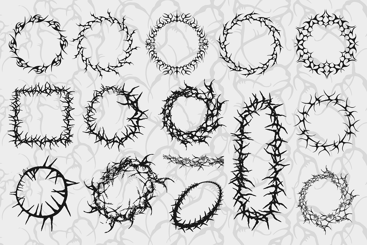 NEO TRIBAL CYBER SIGILISM VECTOR SHAPE