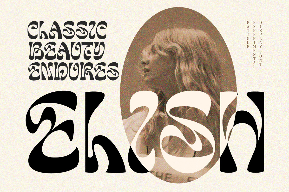 Fatigue Experimental Display Font, a Handwritten Font by Letterhend Studio