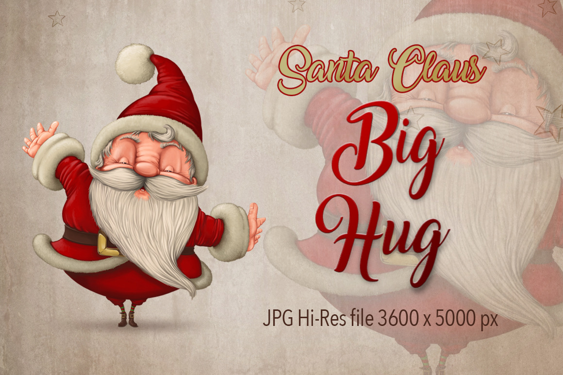 Santa Claus happy hug, an Illustration by Giordano Aita Graphics ...