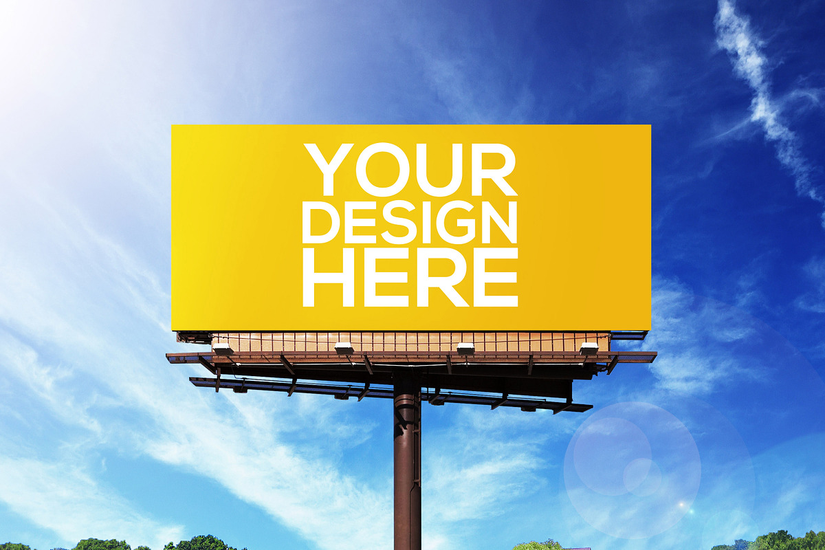 Realistic Billboard Mockup, an Advertising Mockup by CREATIVE DUDE