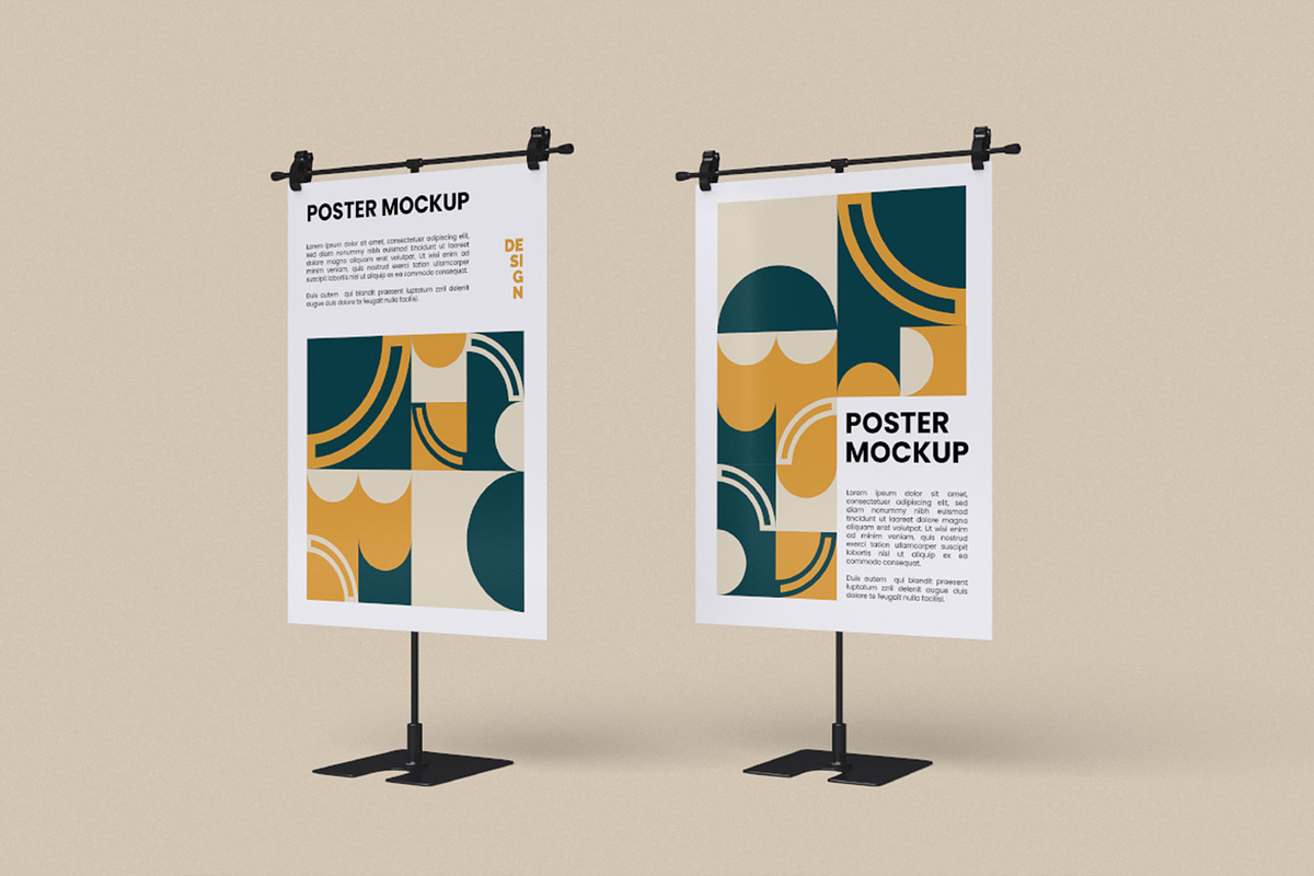 Poster Stand Mockup, an Advertising Mockup by HanaSaka_Studio ...