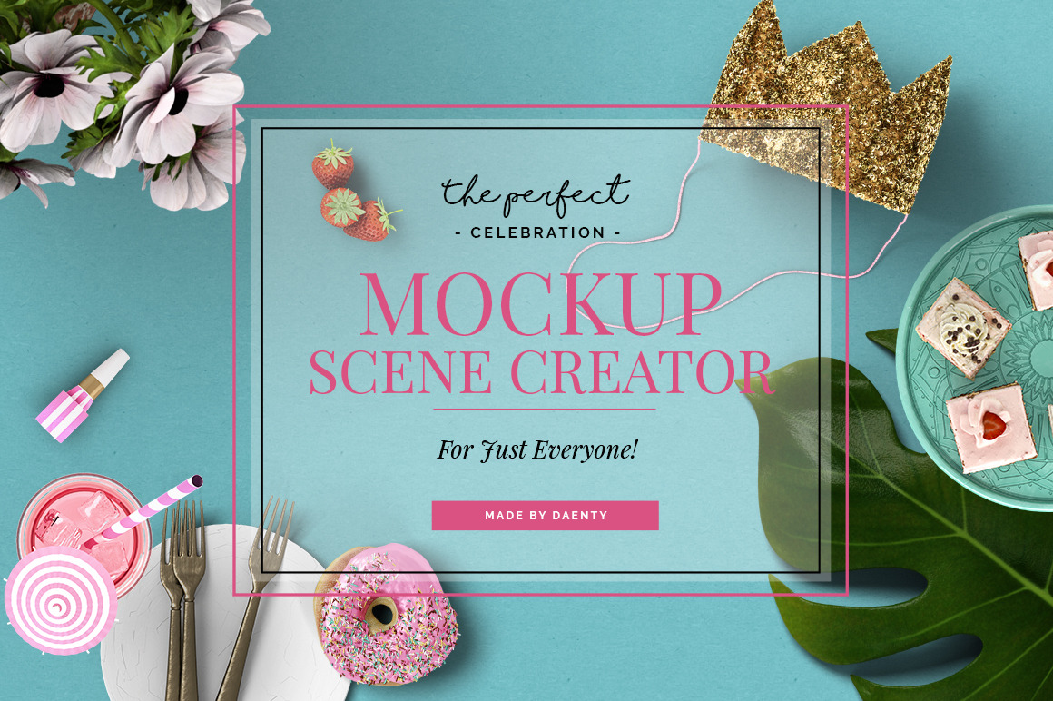 Celebration - Mockup Scene Creator, a Product Mockup by Daenty