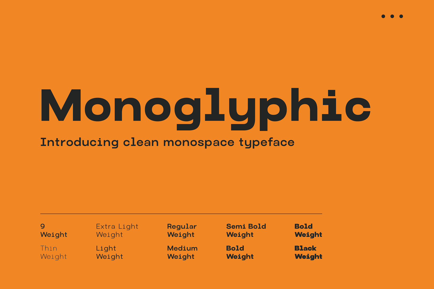 Monoglyphic - Clean Monospace Font, a Sans Serif Font by HipFonts