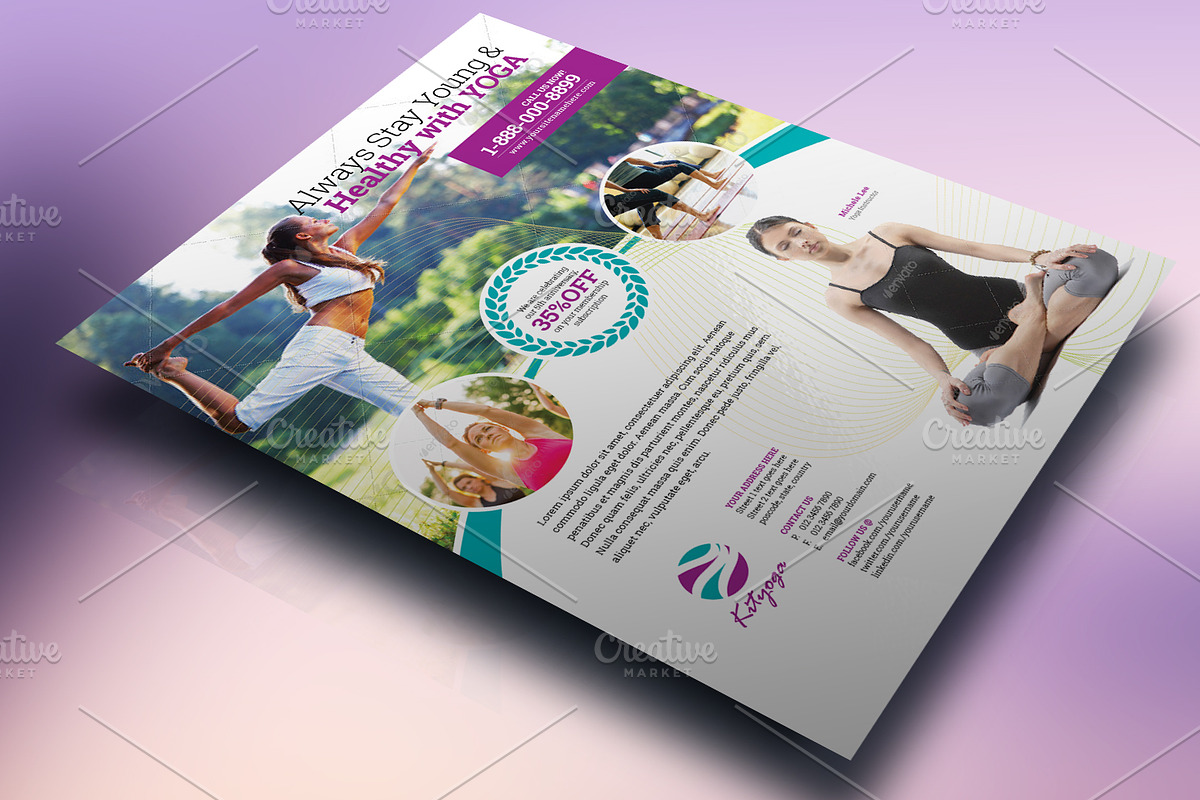 Yoga Flyer Vol.01, a Flyer Template by KitCreativeStudio2