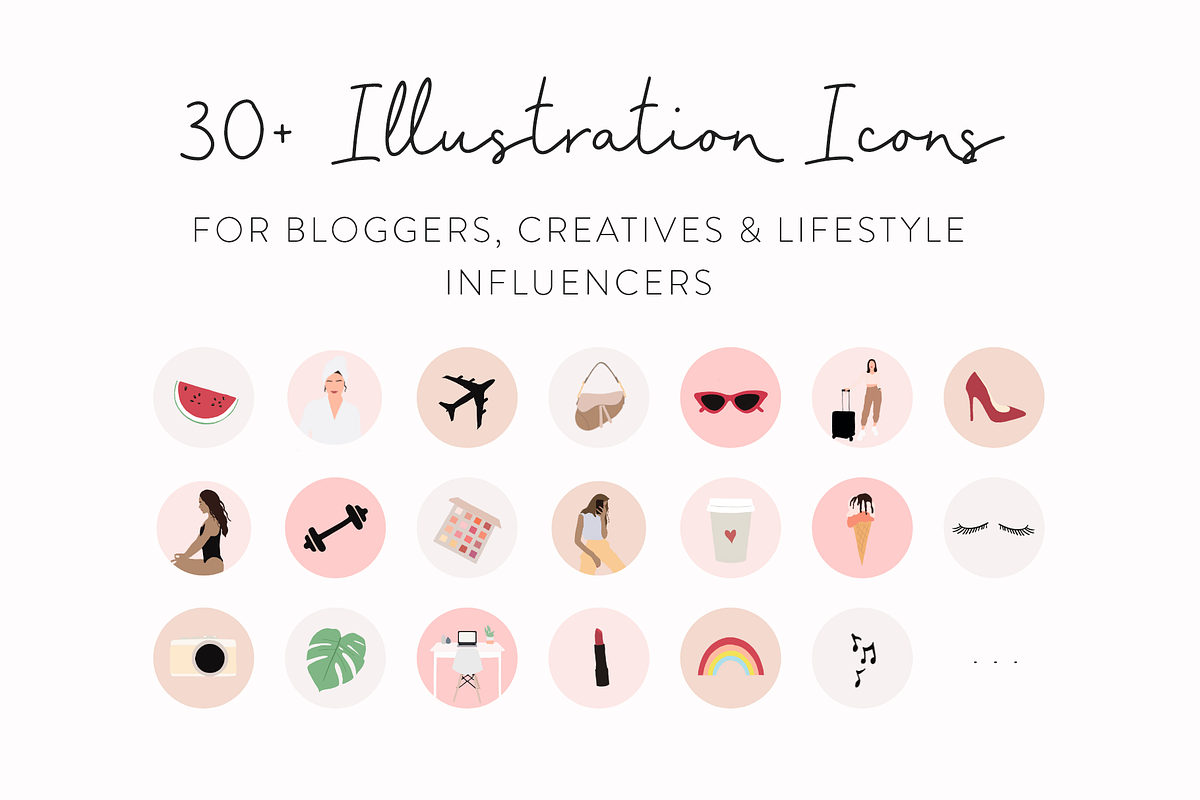 30+ Handdrawn Instagram Story Icons, a Social Media Template by My ...