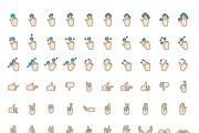 Hand sign icon set | Graphics ~ Creative Market