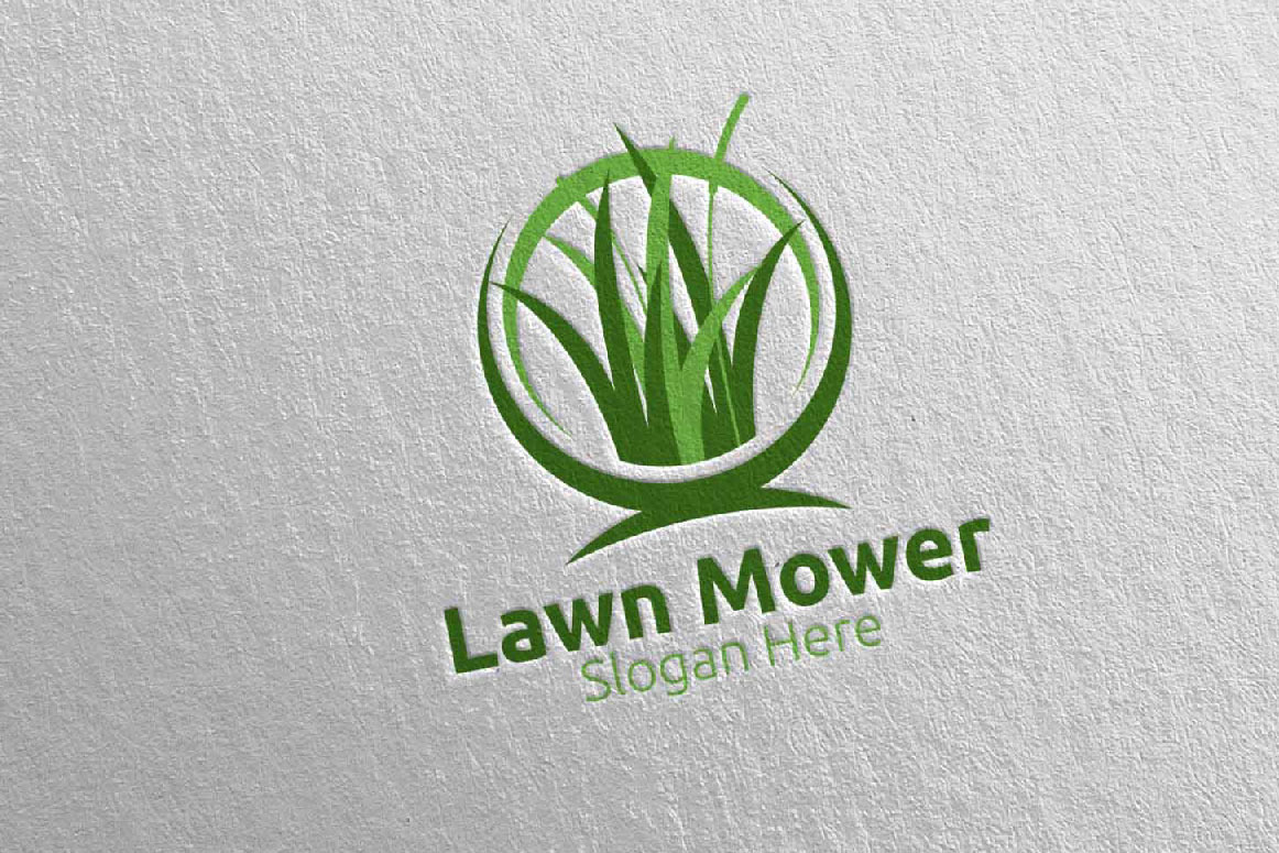 Lawn Mower Gardener Mowing Logo 8, a Branding & Logo Template by ...
