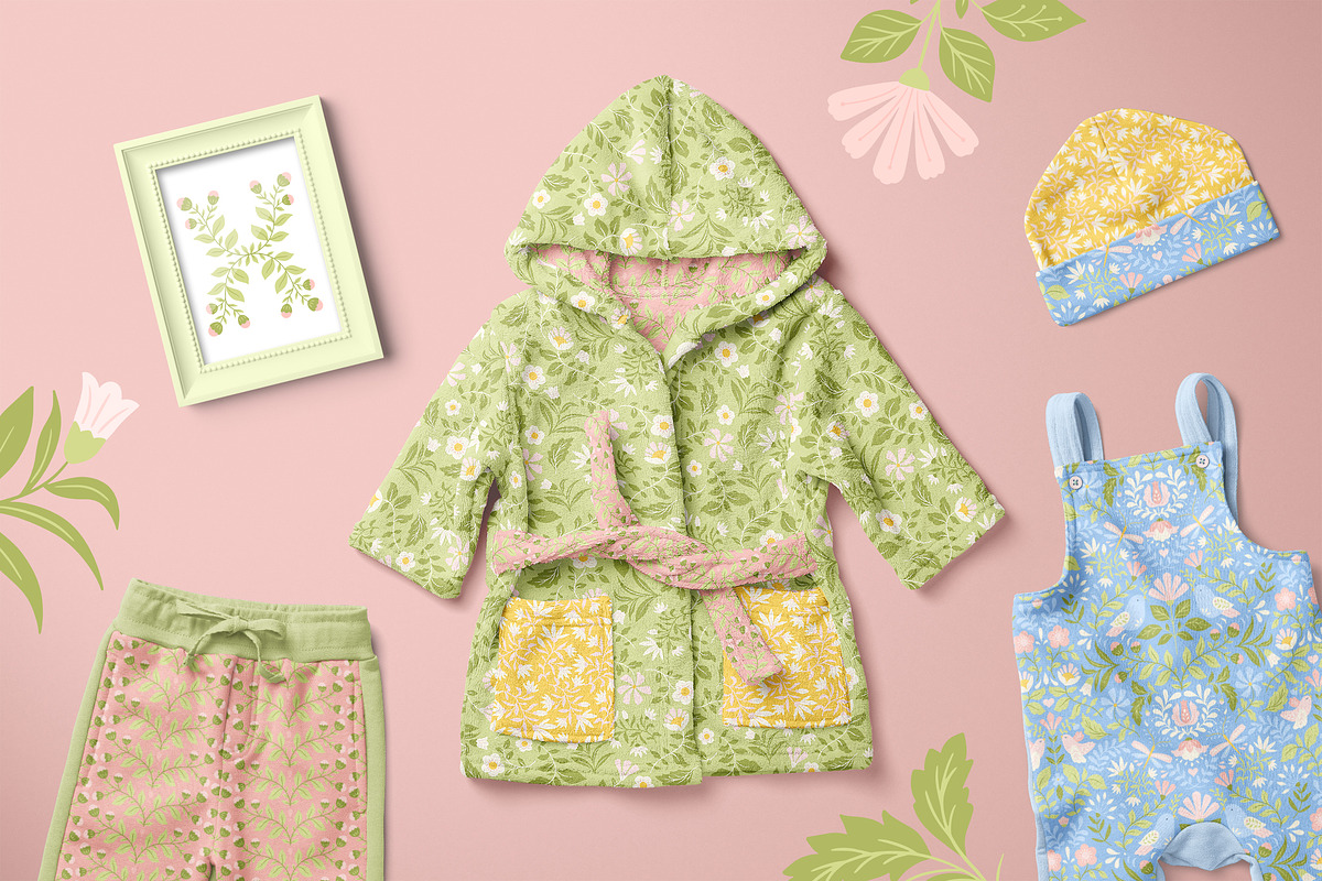 Folk Spring Patterns and Clip Art, a Pattern Graphic by Inna Moreva