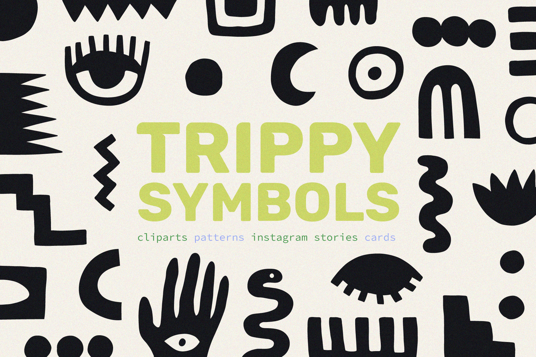 TRIPPY SYMBOLS, a Social Media Template by Bosotochka♥Art