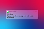 iMessage Notification Vector Mockup, an iPhone Mockup by PixelMind